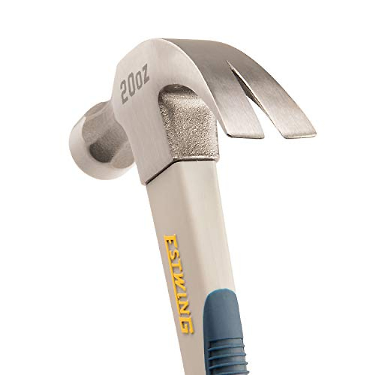 ESTWING Sure Strike Hammer - 20 oz Curved Claw Hammer with Smooth Face & Carbon Fiber Handle - SSCF20C
