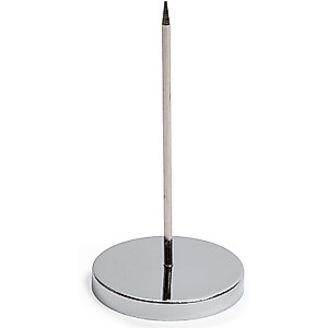 Juvale Receipt Holder - 6 Pack Ticket Stabbers, Stainless Steel Receipt Spike, Check Spindle for Restaurant, Office and Kitchen, Black and Silver, 2.75 x 5.5 Inches