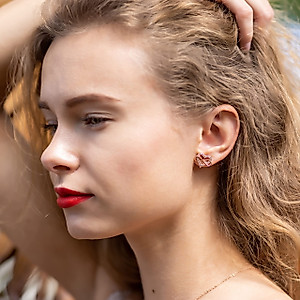 Sash & Soph Infinity Heart Cubic Zirconia Earrings Studs, Brilliant Heart Earrings for Women, 925 sterling Silver Stud Earrings for Women, Sterling Silver Silver, Cubic Zirconia