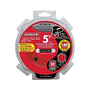 Freud-Diablo 5'DISC ROS H&L 180G 50PK, Multi, One Size (DCD050180H50G)