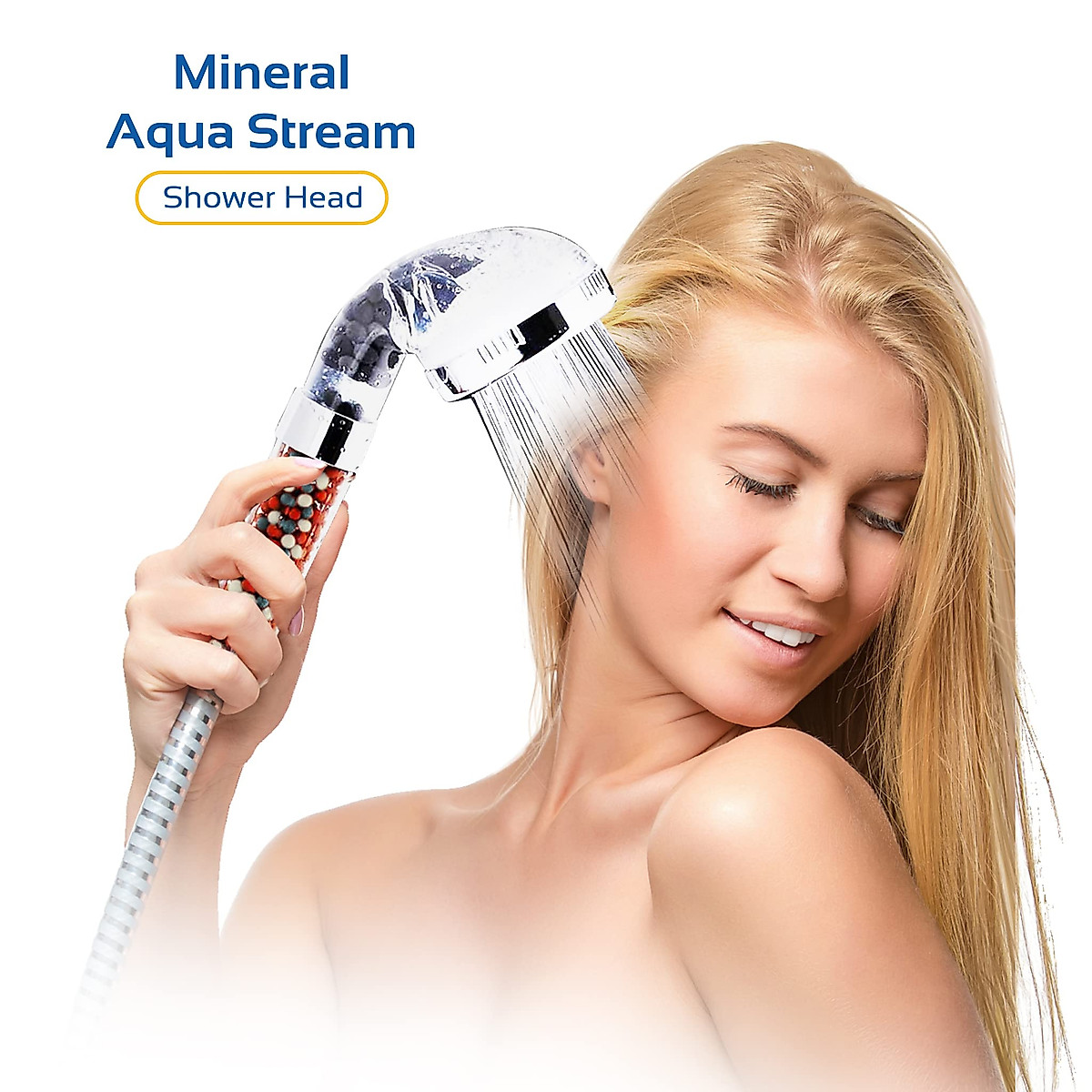 Trineverse | Mineral Aqua Stream - Filtered Shower Head - Mineral Shower Head - Shower Head Filter - Stream Purifier for Kids, Pets and Adults - Take Care of your Skin - Purify yourself!…