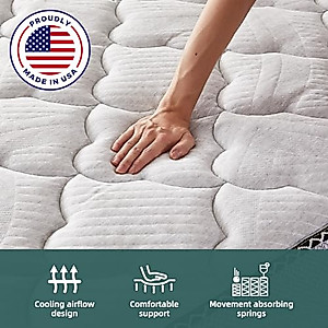 restologie Sigma 10 inch Hybrid Mattress/Made in America/Pocket Coils & Memory Foam for Cooling and Comfort/Reinforced Edge Support/Mattress in a Box/Firm Tight Top (Queen (U.S. Standard))