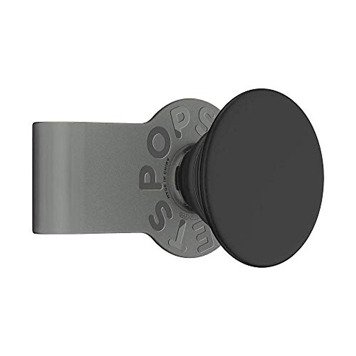 PopSockets Phone Grip Slide for Phones and Cases, Sliding Phone Grip with Expanding Kickstand, PopSlide for Apple Silicone Case, iPhone Xs Max - Black Haze