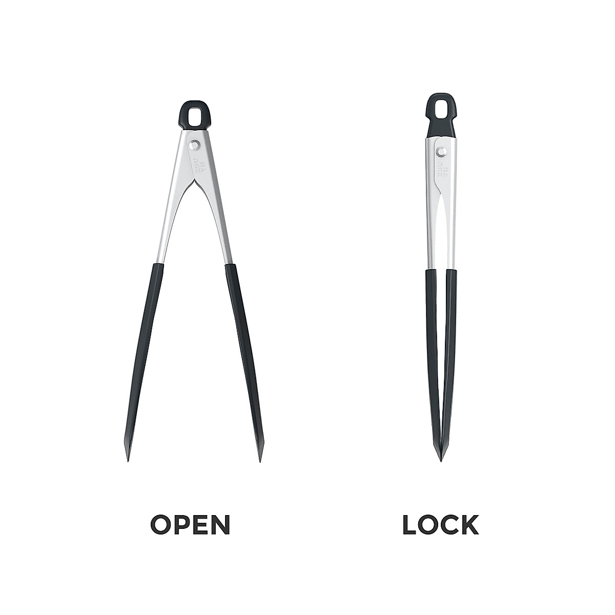 Zuutii Kitchen Tongs with Silicone Head,12.2" Stainless Steel Cooking Tongs for Kitchen,482°F Heat Resistent Locking Tongs,Versatile Serving tongs for Cooking,Dark Grey