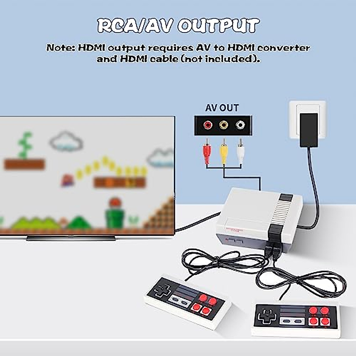 Retro Game Console, Video Game Console with Built-in Games Plug & Play Game System Classic Edition