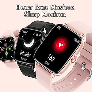 Choiknbo Smart Watch 1.7" Touch Screen Call Answer Receive/ Dial, Fitness Tracker Smart watches for Android iOS Phones, IP67 Waterproof with Sleep/ Heart Rate Activity Tracker Smartwatch for Man Women