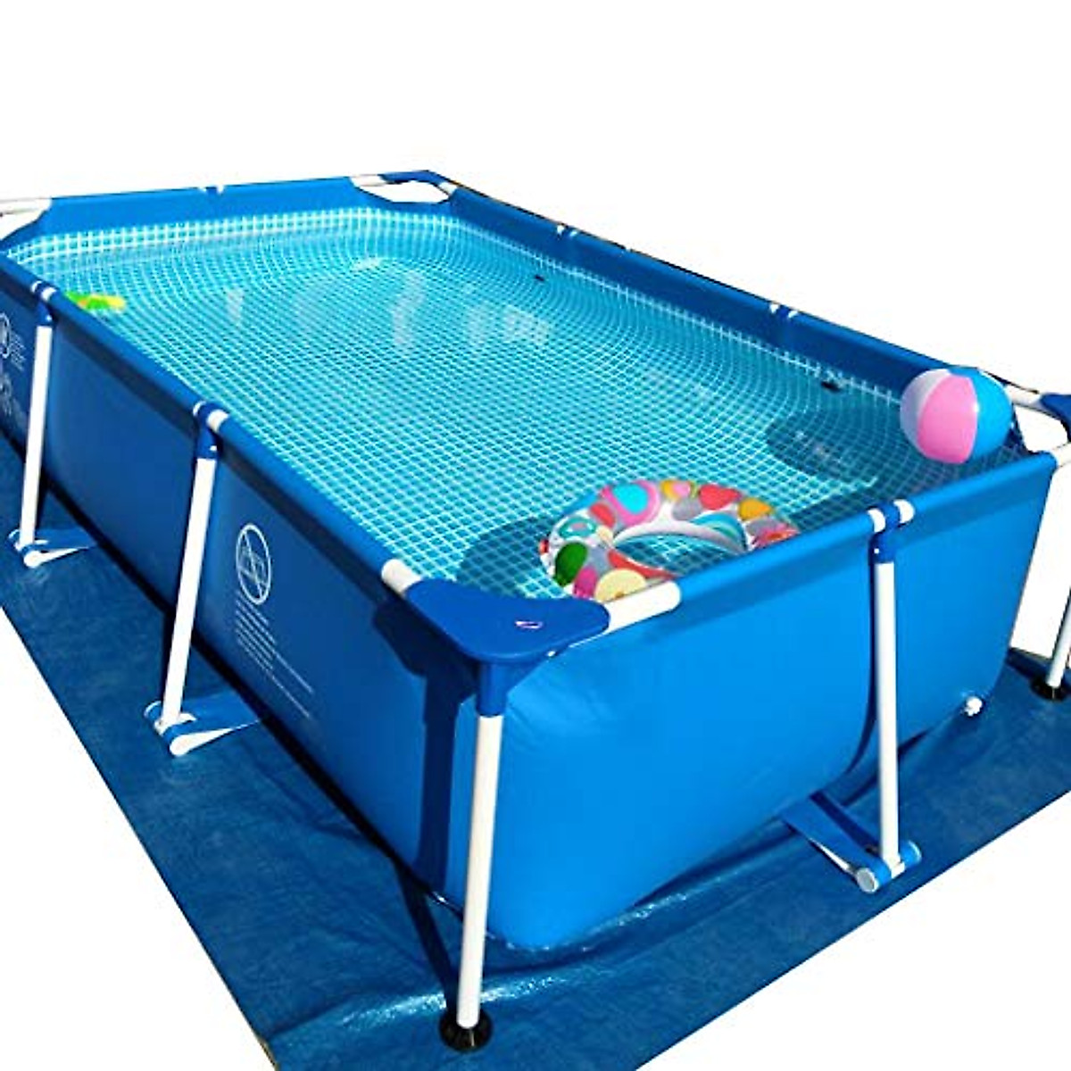 LIHONK Above Ground Swimming Pool Floats Above Ground Large with Brackets Kids and Adults Free Cover & Floor Cloth & Swimming Pool Toys Patio Lawn Garden (Size : 4.5 * 2.2 * 0.84m)