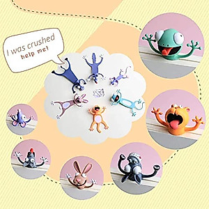 3D Cartoon Animal Bookmark Lovely Fun Cute Bookmarks PVC Animal Bookmark Squashed Animals Reading Bookmark Stationery Presents Party Favors Great Gift Ideal for Kids and Students - Gecko