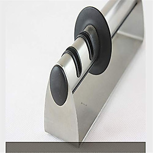 TYI Double-Edged Sharpener for Straight and Serrated Knives, Two-Stage Diamond-Coated Wheel Systems, Sharp, Blunt, Fast, Safe and Easy to use