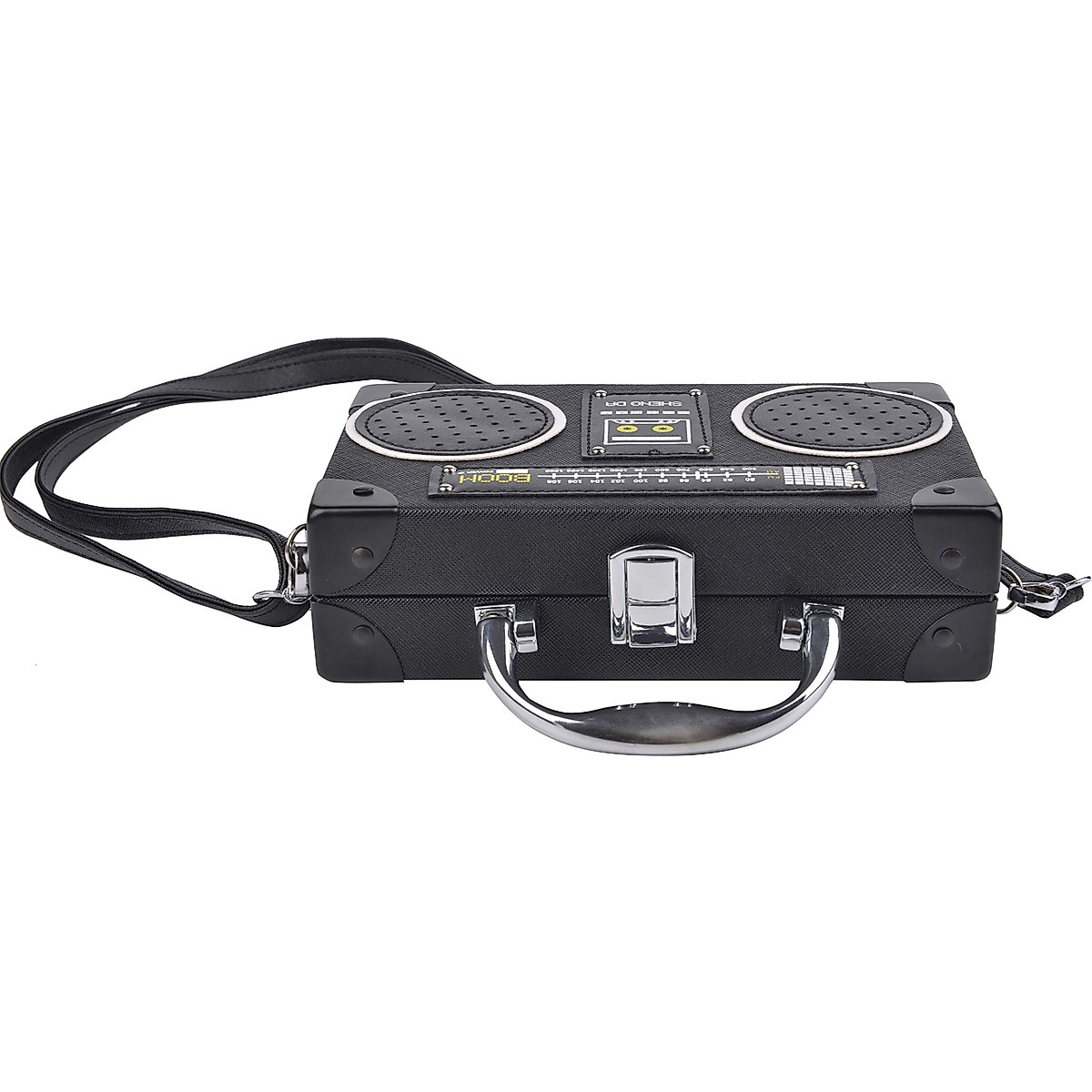 QZUnique Tape Shaped Shoulder Bag Radio Recorder PU Crossbody Bag Women's Retro Evening Bag Handbag Clutch Purse