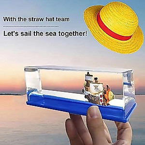 Ksgolif Cruise Ship Fluid Drift Bottle, Unsinkable Boat in a Box, Titanic Cruise Ship Model Liquid Wave Cruise Ship Decoration, Cruise Ship That No Longer Sinks Toy, for Car Display Cases & Gifts-E