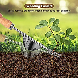 Carsolt Garden Tool Set - 7 Piece Stainless Steel Heavy Duty Wooden Handle Gardening Tools, Gardening Kit for Digging Planting Pruning with Durable Tote Bag Gift Box Ideal Garden Gifts for Women Men