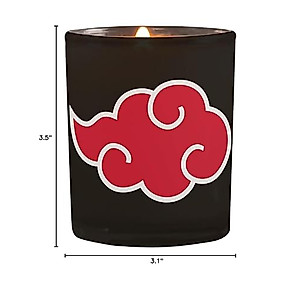 ABYstyle Naruto Shippuden Akatsuki Candle Measures 3.1" x 3.5" 30 Hours Burning Anime Manga Decorative Candles Candleligth Candle Gifts
