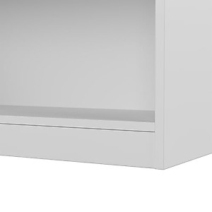 Bush Furniture Universal 17W Narrow 5 Shelf Bookcase in White, Tall Skinny Bookshelf for Home Office Storage or Living Room Organization