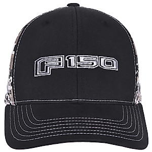 Checkered Flag Men's Ford F150 Adjustable Black & Digi Camouflage back Baseball Cap / Hat
