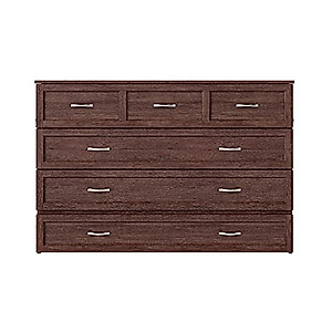 AFI Deerfield Murphy Bed Chest with Charging Station, Queen, Burnt Amber