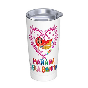 Kiserjens Stainless Steel Insulated Tumbler Vacuum Water Bottle Travel Cup Coffee Mug With Straw,Lid and Brush 20 oz