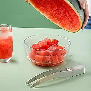 Shofilt Wtermelon Cutter Slicer Cut Watermelon Into Cubes Knife Melon Baller for Kitchen Gadgets Useful Cool Tool