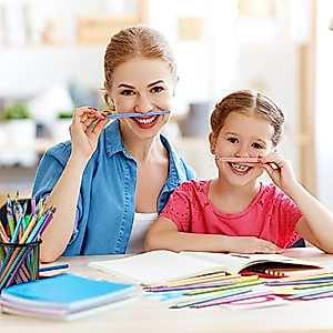 60 Pcs HB Pencil Rainbow Eco Paper Pencils Bulk Cute Recycled Paper Pencils for Kid Teachers Students School Office Writing Drawing Supplies