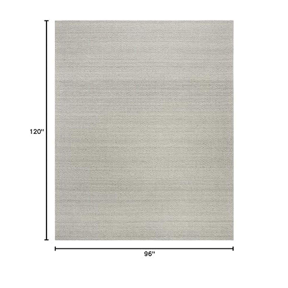 SAFAVIEH Natura Collection Area Rug - 8' x 10', Grey, Handmade Wool, Ideal for High Traffic Areas in Living Room, Bedroom (NAT801C)