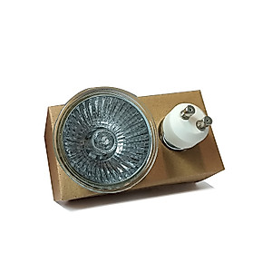 Elenhome 120v 50W GU10 Bulb for Candle Warmer Lamp, 2pcs gu10+c Dimmable 2800K Warm White Halogen Light Bulbs 2 pin, Wax Burner Light Bulb, Full Glass Cover Reflector Track & Recessed Light Bulbs