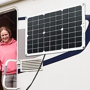 DISPRA Solar Inverter, 12V Monocrystalline Solar Panel Kit, 30A Charge Controller Solar, Flexible Solar Panel System kit, Bendable Solar Panel kit for Home RV Caravan Boat