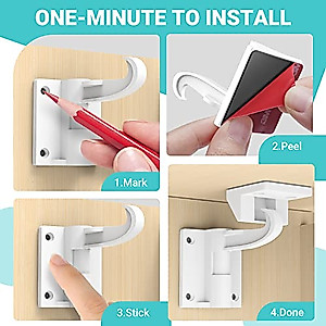 Cabinet Locks for Baby Child Safety - 12Pack Baby Proofing Cabinets Latches Locks for Babies Kids Toddlers, No Drilling Adhesive Invisible Child Proof Cabinet Lock, for Most Cabinets Drawers Cupboards