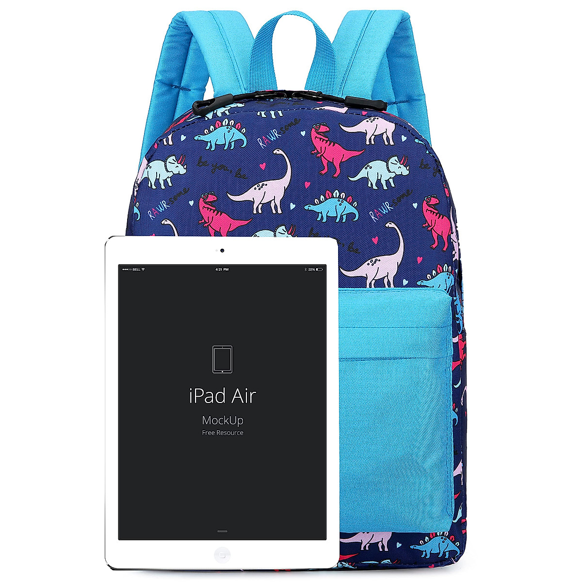 Kids Backpack for Girls Boys Cute Lightweight Preschool School Backpacks Bookbags (Blue dinosaur)