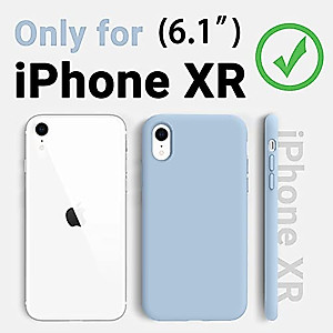 AOTESIER for iPhone XR Case,Upgraded Liquid Silicone with [Soft Anti-Scratch Microfiber Lining] Drop Protection Phone Case for iPhone 10 XR 6.1 inch - Mystery Blue