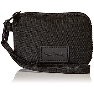Vera Bradley Women's Recycled Lighten Up Reactive Zip-around Wristlet With RFID Protection, Black, One Size