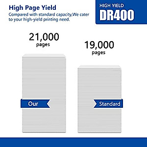 DR400 Drum Unit 1-Pack Compatible DR-400 Replacement for Brother DR400 Drum Unit HL-1230 1240 DCP-1200 1400 MFC-8300 8500 IntelliFax-4100 4750 5750 Printer (Not Include Toner)