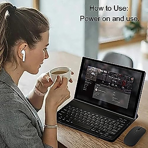 FOLOSAFENAR Capacitive Touch Tablet, 10.1 Inch Tablet Set High Performance CPU Keyboard Mouse US Plug 100‑240V for Android 12.0 for Online Office Work (#1)