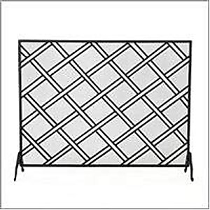 Christopher Knight Home Josette Single Panel Iron Fireplace Screen, Black