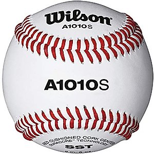 WILSON Practice and Soft Compression Baseballs, A1010, Blem (One Dozen), White & Red (A1011)