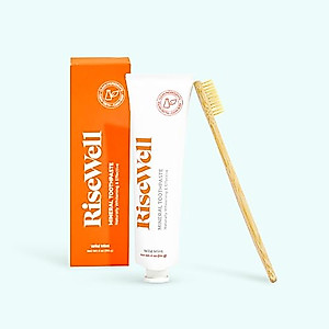 RiseWell Mineral Toothpaste - Natural Hydroxyapatite Toothpaste - Fluoride-Free, SLS-Free, Natural Remineralizing Toothpaste Without SLS - Made by Dentists Toothpaste, Wild Mint 4 Oz
