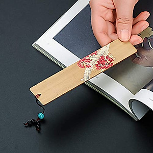 RIOMAN Bookmarks Metal Bookmark Bookmark Sprout Bookmarks Bookmark Handmade Wooden Bookmark，Classic Painted Bookmark Set，, is A Unique Gift for Teachers, Students (Color : B)