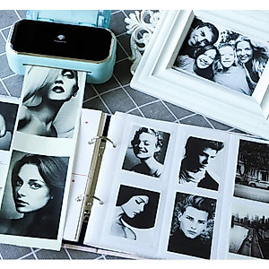 Phomemo 3 Inch Thermal Sticker Paper for Phomemo M03/M03AS/M04S Portable Photo Printer Notes Printer, Black on White, 77mm x 3.5m, 3 Inch X 11.5 ft, 3 Roll