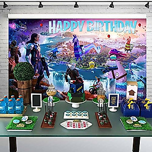 Battle Royale Backdrop for Boys Birthday Party Video Game Party Supplies Kids Party Decoration Background 5x3 ft 130