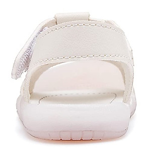Baby Sandals Toddler for Girls Boys Girl Half Closed Toe Dress Cute Kids Infant Sport On Summer Run Walking Hiking (2.white, 15-18months)