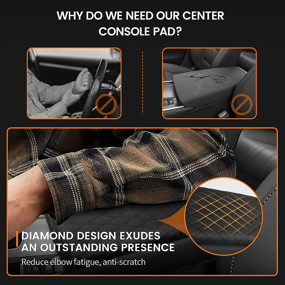 Rilsen Honda Accord 2023 2024 2025 Center Console Cover Armrest Cover Armrest Cushion Pad Cover for Honda Accord Accessories