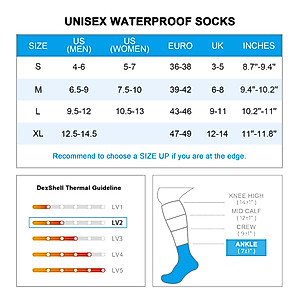 DexShell Essential Waterproof Socks Hiking Walking Cotton Inner for Men and Women, Jet Black Grey, Ankle Unisex Medium