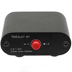 M1 2 in 1 Out 3.5mm Stereo Audio Switch aux switcher Speaker selector Splitter Box