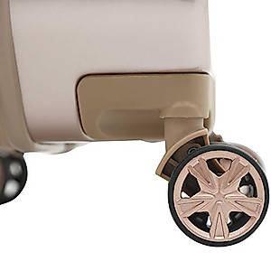 kensie Women's 3D Gemstone TSA Lock Hardside Spinner Luggage, Rose Gold, 20-Inch Carry-On
