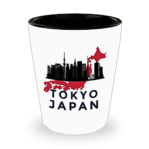 Tokyo Shot Glass Tokyo City Skyline Silhouette Japan Gift