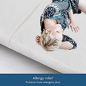 Moonsea Waterproof Replacement Cover for 39 x 75 x 4 Inch Tri-fold Mattress (Only Cover and Not Work for One Piece Insert), Viscose Made from Bamboo Tri-fold Mattress Protector