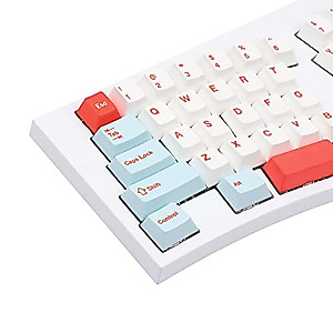 EPOMAKER Feker Alice Layout Gasket 68-Key Hot Swappable Bluetooth/2.4Ghz/ Type-C Wired/Wireless Gaming Keyboard, with 8000mAh Battery, NKRO, RGB Backlight, Dye-sub PBT Keycaps, for Win/Mac(White)