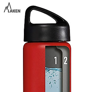 Laken Thermo Classic Vacuum Insulated Stainless Steel Wide Mouth Water Bottle with Screw Cap, 17 Oz, Silver