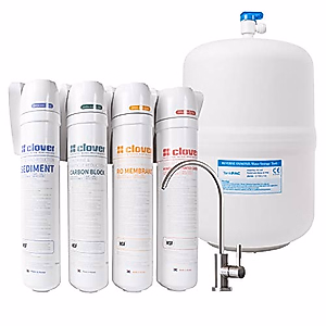 Aquverse 5-Stage Complete Reverse Osmosis System | Faucet and Ice-Maker Kit | 4 Filters with Quick-Connect Fittings | NSF Certified | Easy-Install