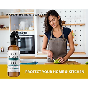 Kate's Home & Garden Ant Killer Indoor Safe for Pets and Kids (16oz) Roach & Ant Killer Spray for Indoor & Outdoor. Insecticide for Ants and Roaches with Natural Cedarwood Oil