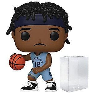 POP NBA: Grizzlies - Ja Morant (Alternate Uniform) Funko Vinyl Figure (Bundled with Compatible Box Protector Case), Multicolor, 3.75 inches